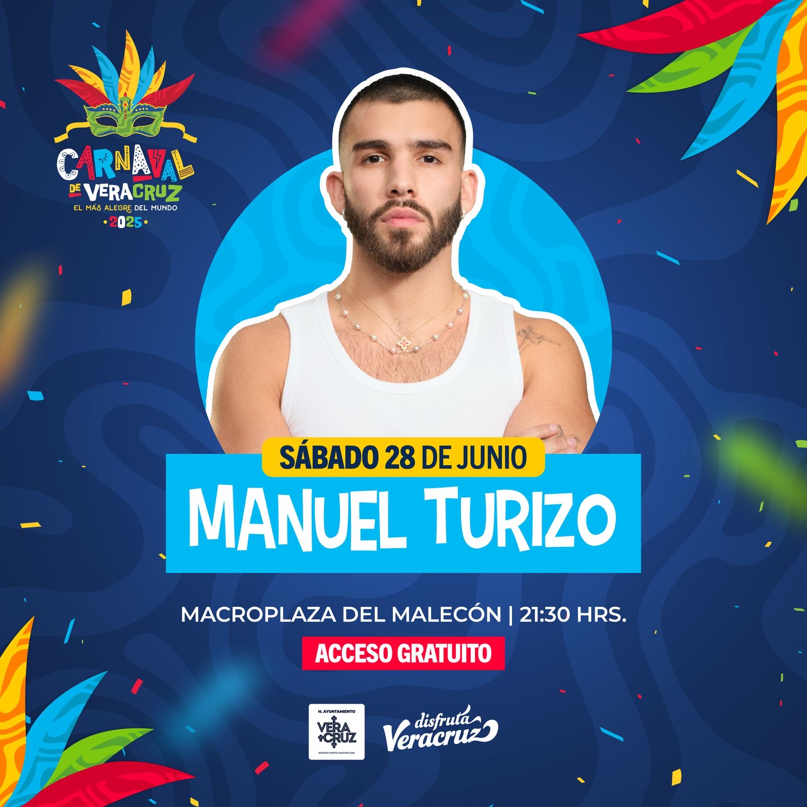 Manuel Turizo, primer artista confirmado para el Carnaval de Veracruz ...
